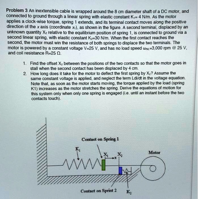 Problem 3: An inextensible cable is wrapped around the 8 cm diameter ...
