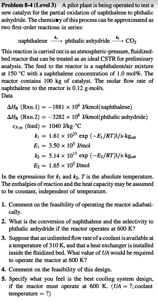 problem 8 4level 3a pilot plant is being operated to test a new ...