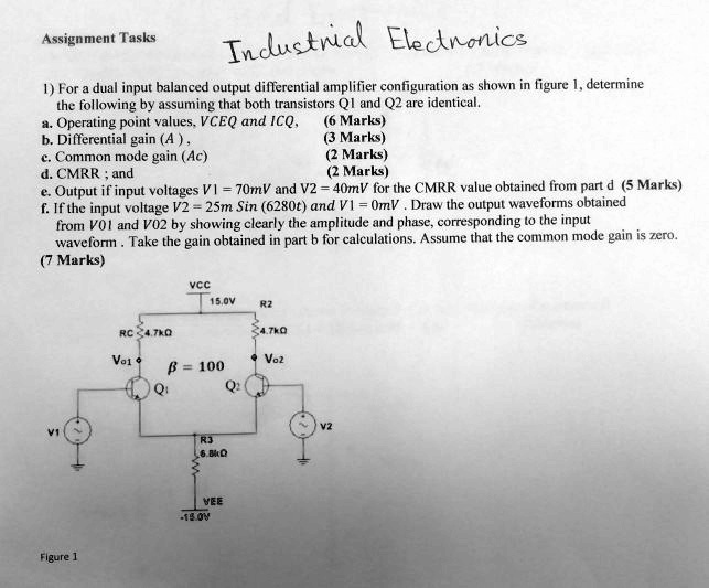 assignment tasks industnal electnonics 1 for a dual input balanced ...