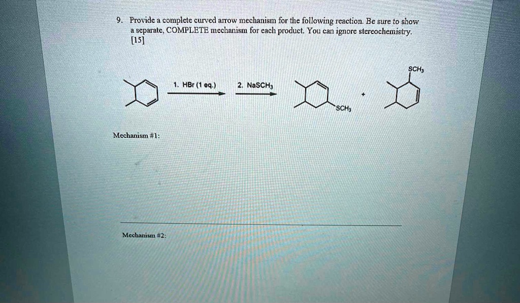 frovide complete curved arow inechanism for the following reaction be ...