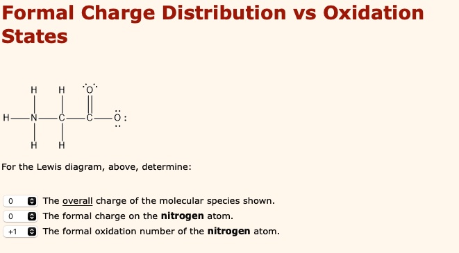 SOLVED: Formal Charge Distribution vs Oxidation States For the Lewis ...