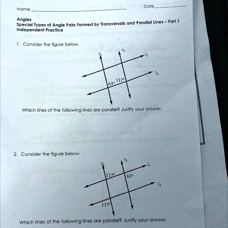SOLVED: 'please help me figure out which lines are parallel and why ...