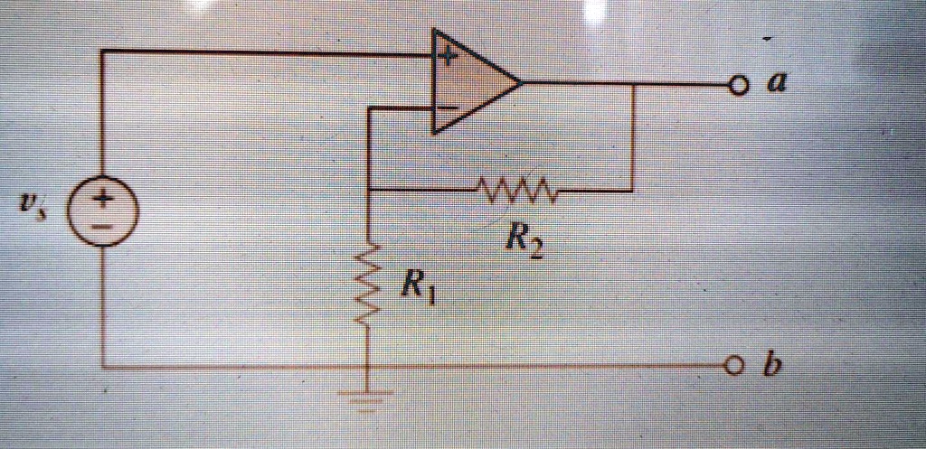 SOLVED: Text: Circuit with operational amplifier. (a) Based on the configuration, what type of ...