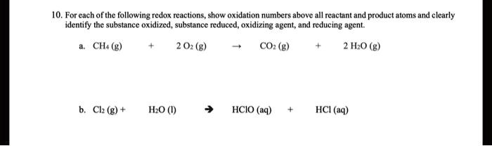 VIDEO solution: 10. For each of the following redox reactions, show ...