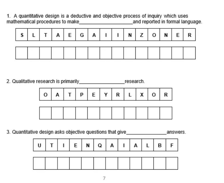 1 a quantitative design is a deductive and objective process of inquiry ...