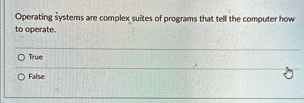 Operating systems are complex suites of programs that tell the computer ...