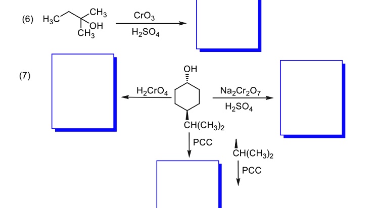 alcohol reactions i need help answering these two questions please if ...