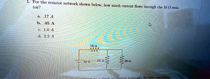 Solved Texts 1 For The Resistor Network Shown Below How Much
