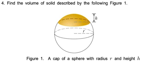 4. Find the volume of solid described by the following Figure 1. Figure ...