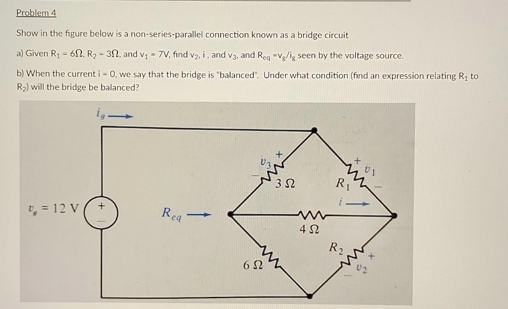 SOLVED: solve without using nodal analysis. Problem 4 Show in the figure below is a non-series ...