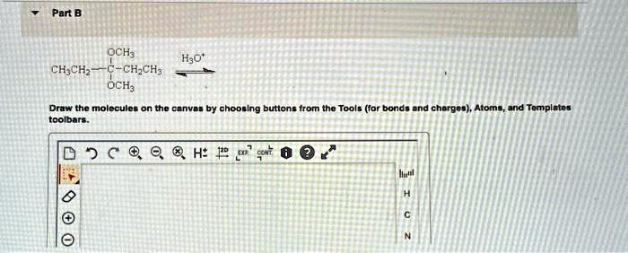 Texts: Part B OCH HgO CHCH- C-CHCH3 OCH Draw the molecule using the ...