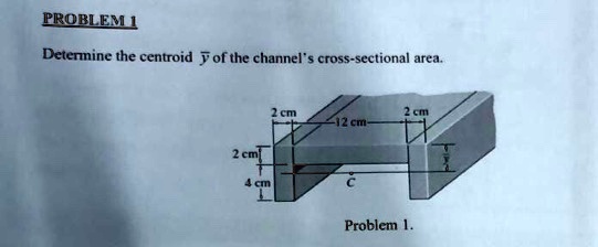 SOLVED: Determine the centroid y of the channel's cross-sectional area.