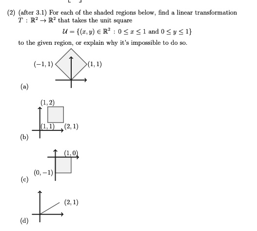 after 31 for each of the shaded regions below find linear ...