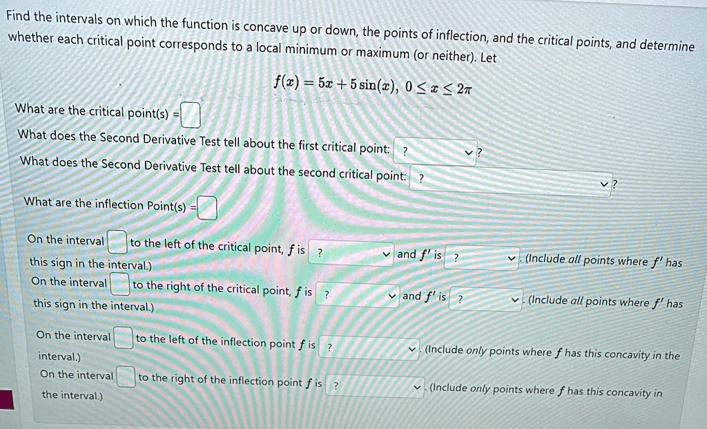 SOLVED: Find the intervals on which the function is concave up or down ...