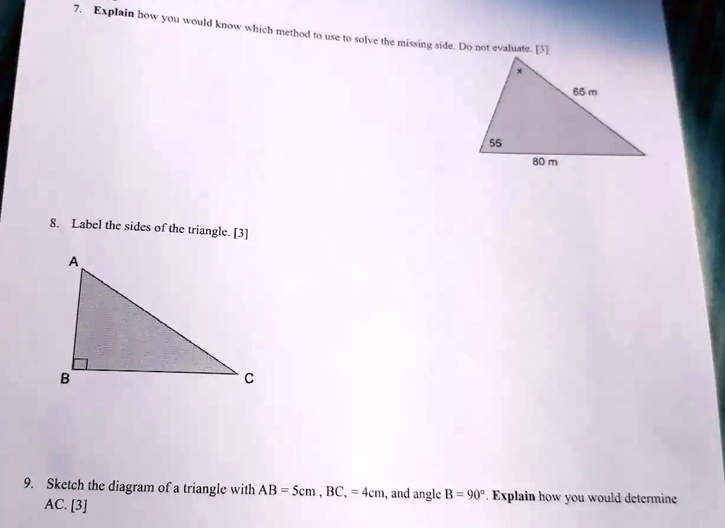 SOLVED: Explain how YQu would Know which method to use (0 solie the ...