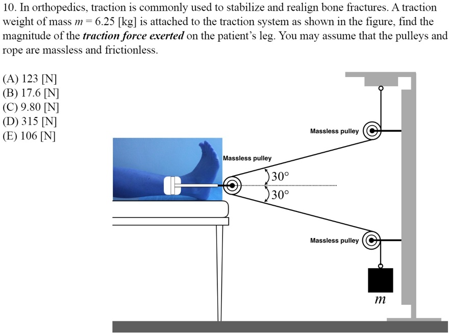 10. In orthopedics, traction is commonly used to stabilize and realign ...