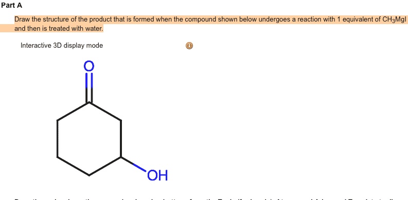 SOLVED: Part A: Equivalent of CH3MgI - Draw the structure of the ...