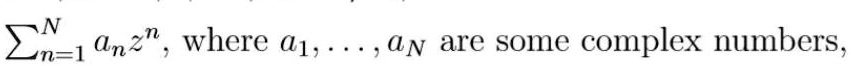 SOLVED: CN un=] @nzn where a1, CN are some complex numbers,