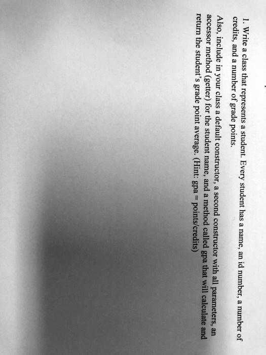 SOLVED: accessor method (getter) for the student name, and a method ...