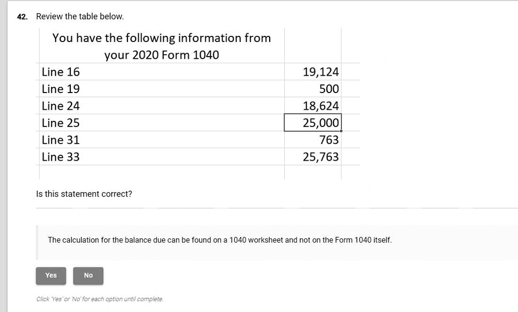 42. Review the table below. You have the following information from ...