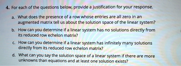 4. For each of the questions below, provide a justification for your response. a. What does the ...