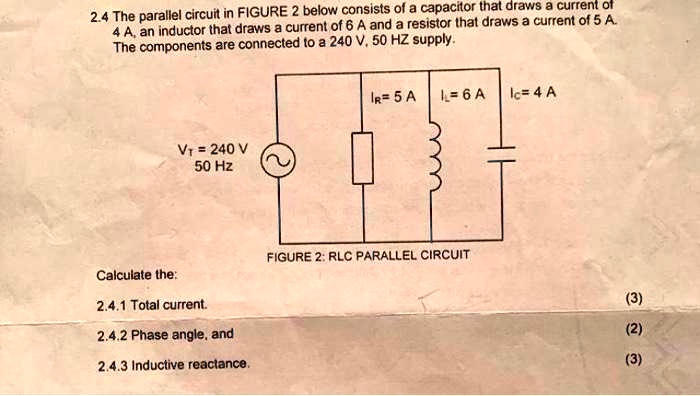 SOLVED: Texts: 2.4 The parallel circuit in FIGURE 2 below consists of a ...