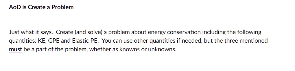 aod is create a problem just what it says create and solve a problem ...