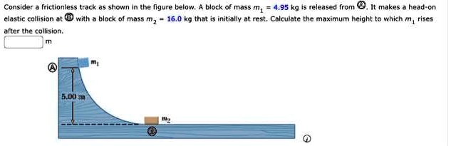 SOLVED: Consider a frictionless track as shown in the figure below.A ...