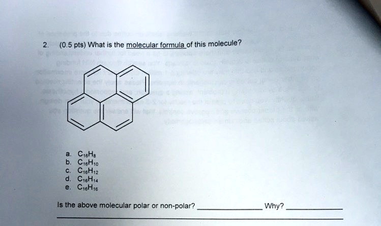 SOLVED: (0.5 pts) What is the molecular formula of this molecule? C,He ...