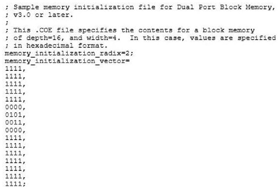 Solved Coe Files Are Used By Xilinx To Initialize A Bram The Syntax For A Coe File Is As Shown