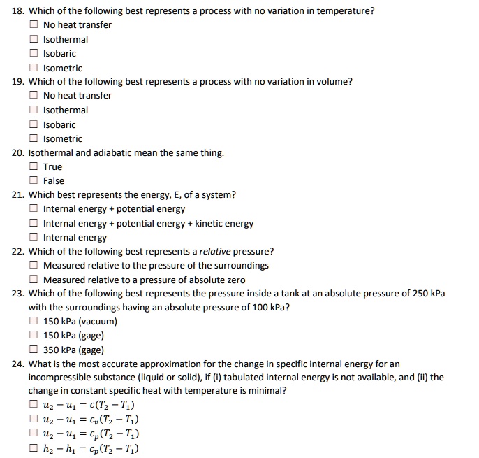 SOLVED: 18. Which of the following best represents a process with no ...