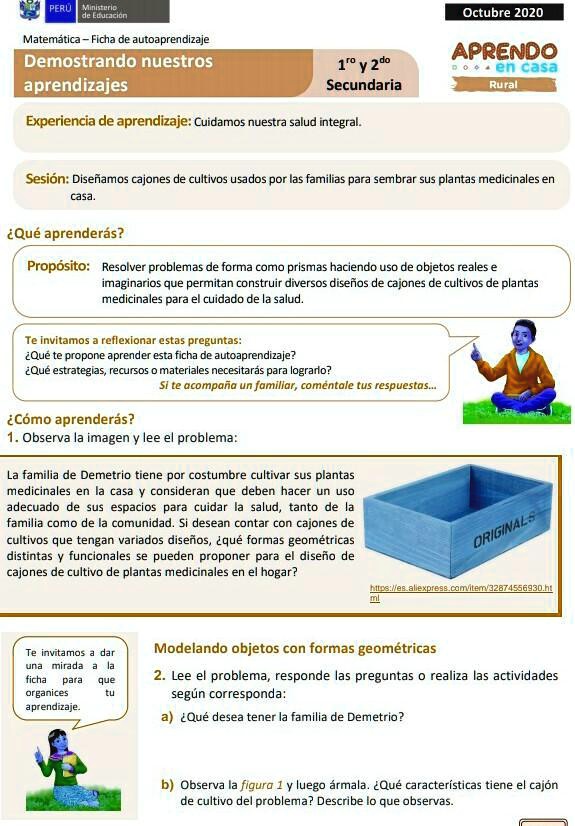 SOLVED: me pueden pasar esta tarea matemática semana 30 2do de ...