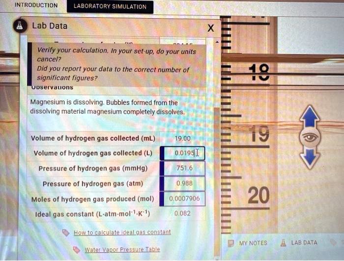 Solved Introduction Laboratory Simulation Lab Data Verify Your Calculation In Your Set Up Do
