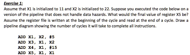 SOLVED: Exercise 1: Assume that X1 is initialized to 11 and X2 is ...