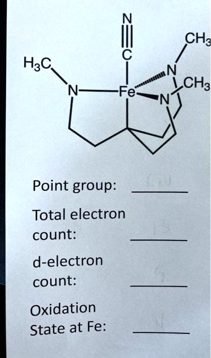SOLVED: CHa HaC CH3 Point group: Total electron count: d-electron count ...