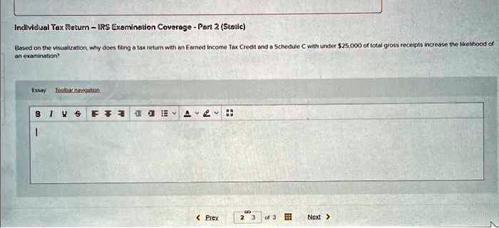 Individual Tax Return - IRS Examination Coverage - Part 2...