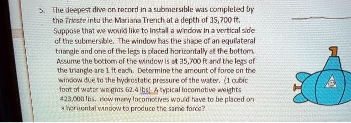 the deepest dive on record in a submersible was completed by the ...