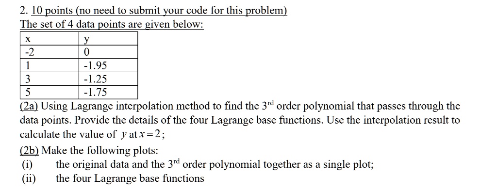 SOLVED: 2. ]Opoints (no need to submit your code for this problem) The ...