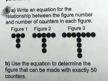 6. a) Write an equation for the relationship between the figure number ...