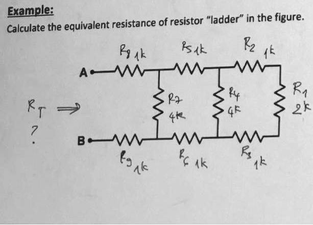 example calculate the equivalent resistance of the resistor ladder in ...