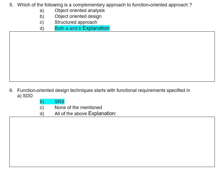 5. Which of the following is a complementary approach to function ...