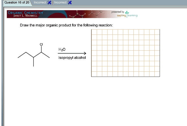 SOLVED: 'Draw the major organic product for thefollowing reaction: Draw the major organic ...
