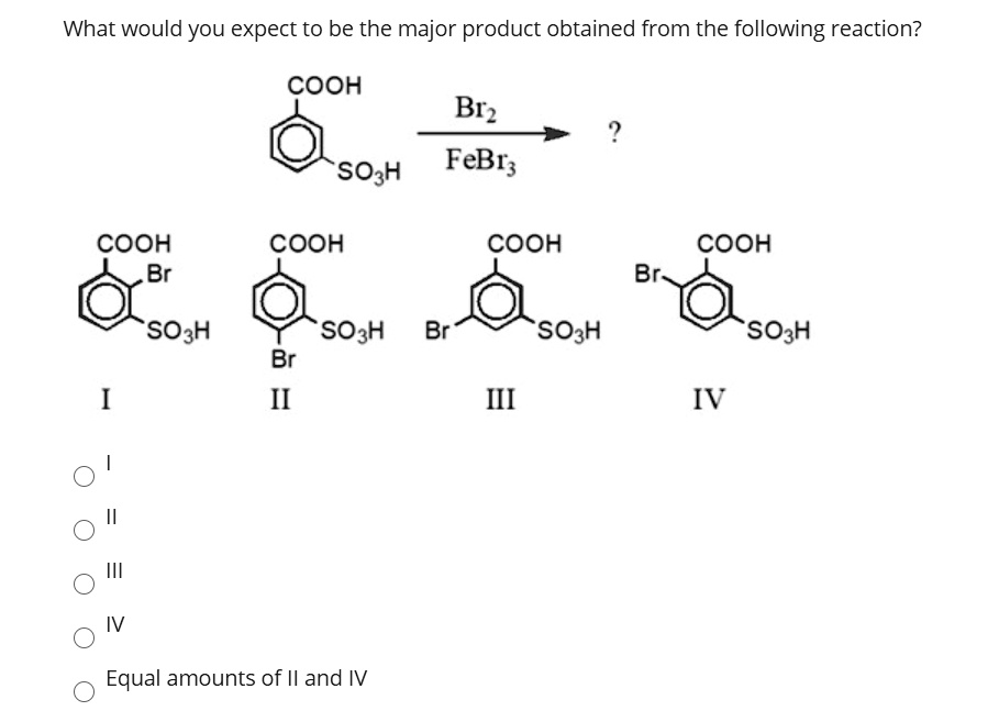 what would you expect to be the major product obtained from the ...
