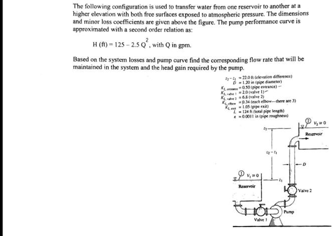 SOLVED: The following configuration is used to transfer water from one ...