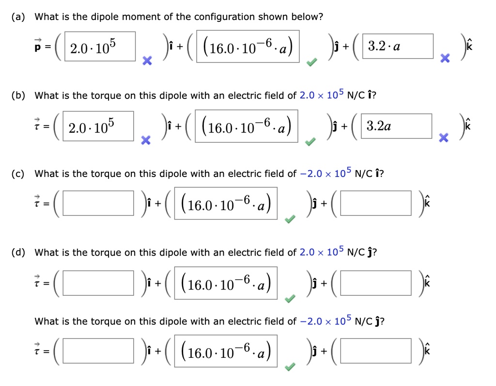 consider the equal and opposite charges shown below whereq 80 cfor the ...