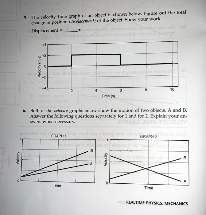 graph of an object is shown below figure out the total the velocity ...