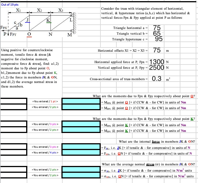 using positive for counterclockwise moment tensile force stress ...