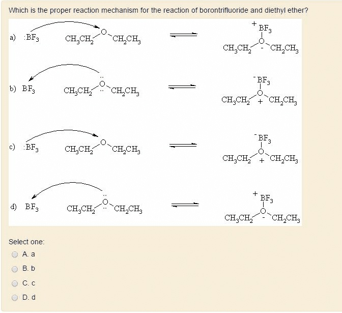 SOLVED: Which is the proper reaction mechanism for the reaction of ...