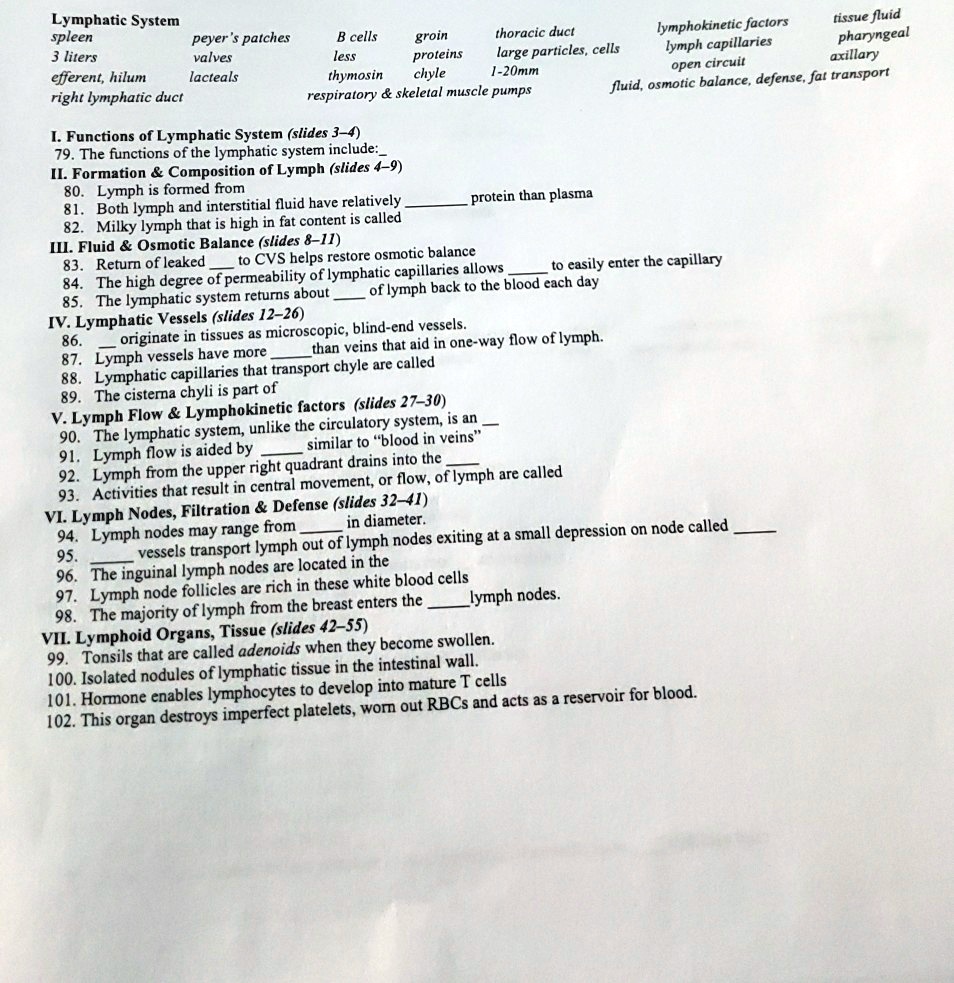 help lymphatic system tissue fluid thoracic duct lymphokinetic factors ...