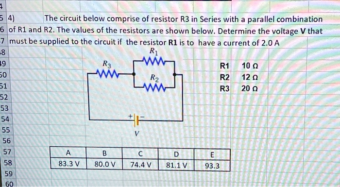 SOLVED: The circuit below comprise of resistor R3 in Series with a parallel combination of Rland ...